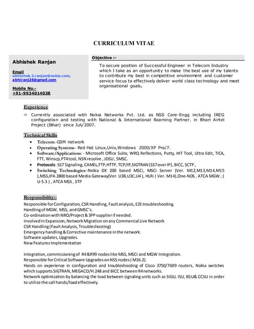Sanjay_Sharma _resume_Telecom IMS LTE | PDF