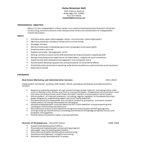 Kaisa Hall Resume | DOCX