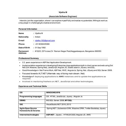 Vijetha_UpdatedResume | PDF