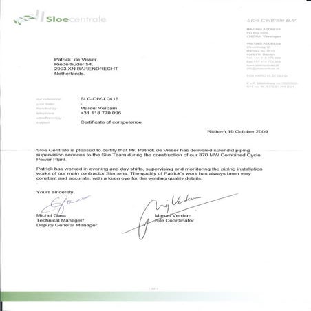 Sloe Centrale NL | PDF