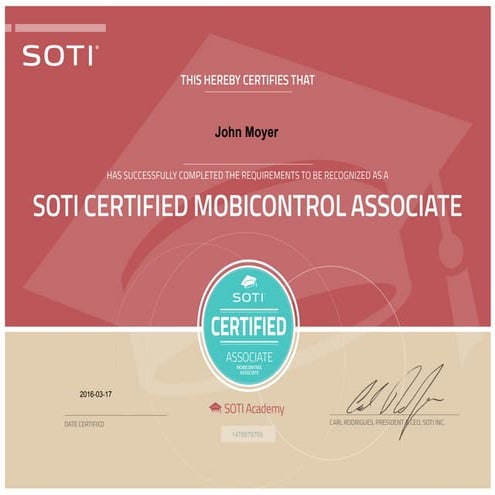 Soti Associate Diploma | PPT