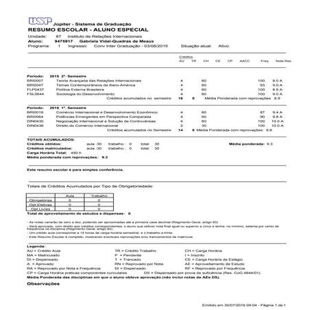 USP - Transcript | PDF