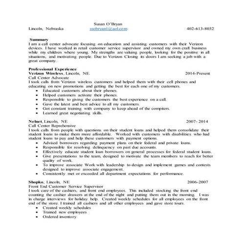 Marian Resume | DOC
