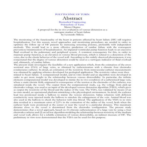 Master Thesis Abstract | PDF