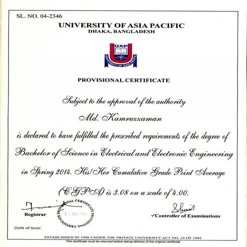 University Certificate | PDF