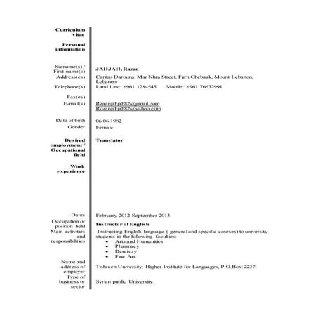 Abeer CV Edited | DOCX