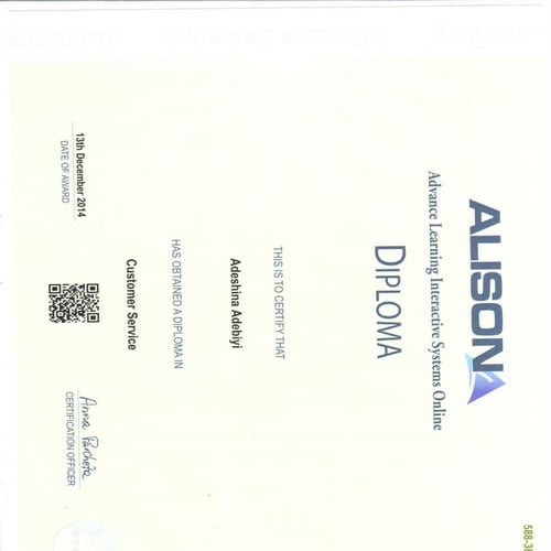 alison certificate | PDF