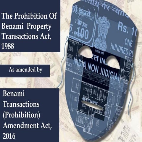 THE BENAMI TRANSACTIONS (PROHIBITIONS) AMENDMENT ACT | PDF