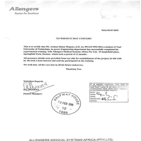 allengers letter | PDF