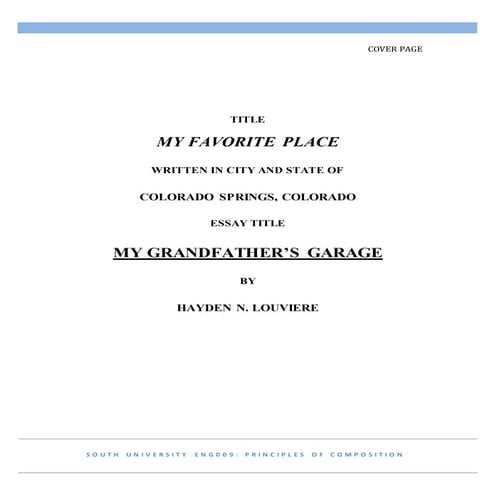 ESSAY WITH COVER PAGE | PDF