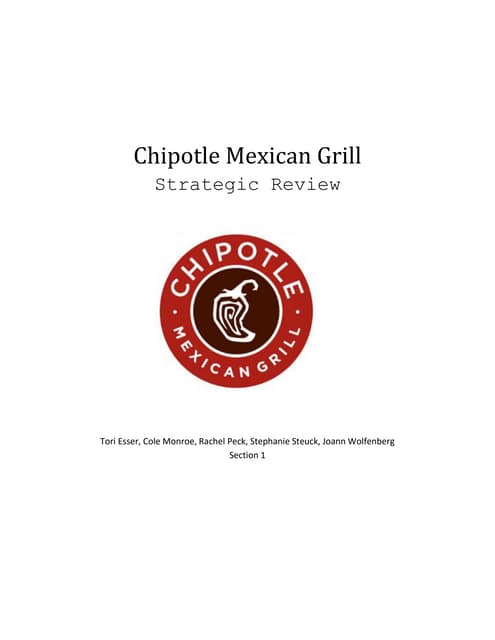 Chipotle Crisis Communication Analysis | PDF