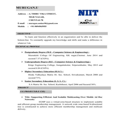RESUME | DOC | Programming Languages | Computing