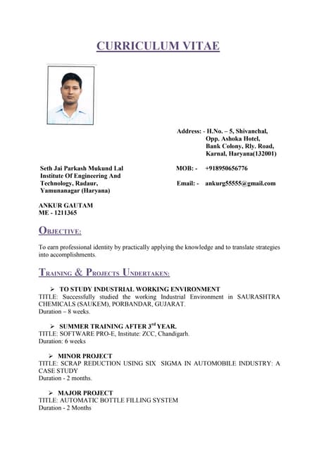 Prem new resume | DOC | College Education | Education