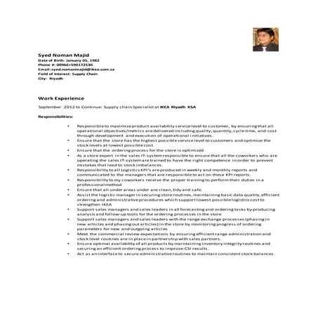Noman CV | PDF | Free Download