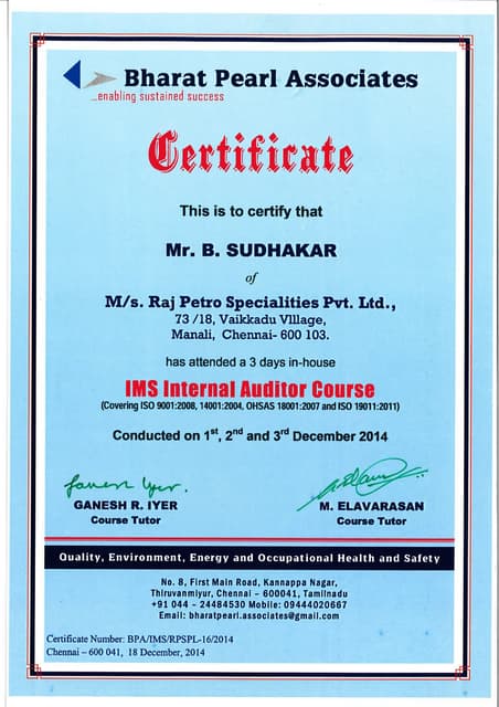 Service certificate | PDF