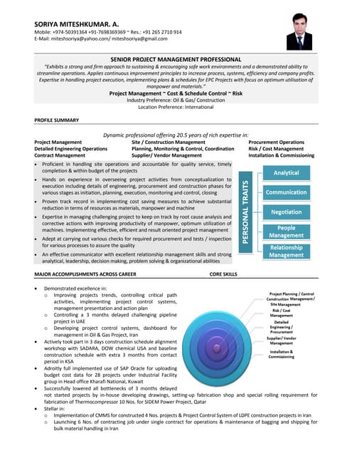 PM - CV - MEP Project Manager- | DOCX