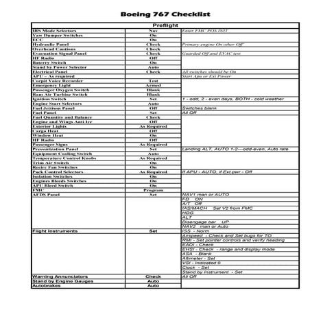 Boeing 737 cockpit checkout | PDF