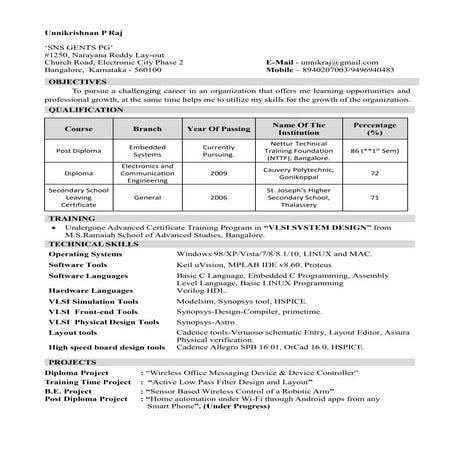 Unnikrishnan P Raj | PDF | Computer Software and Applications | Computing