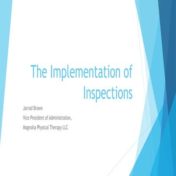 The Implementation of Inspections | PPTX