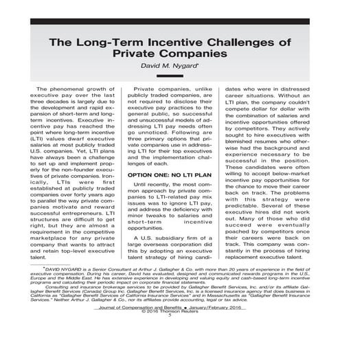 Private Company // Long Term Incentive Plan Design Template Guidance | PDF