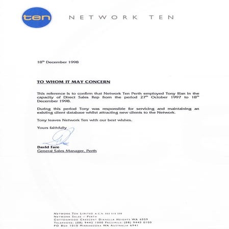 Network Ten reference | PDF