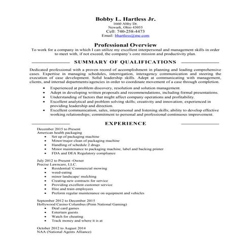 Bobby_Resume_2016_(1) (1) | DOC