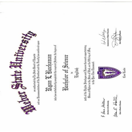 WSU BS Diploma-Ryan L Buchanan | PDF