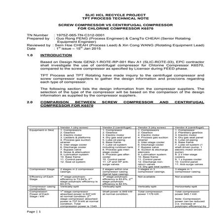 Attachment 1_SLIC CL2 compressor selection report | PDF