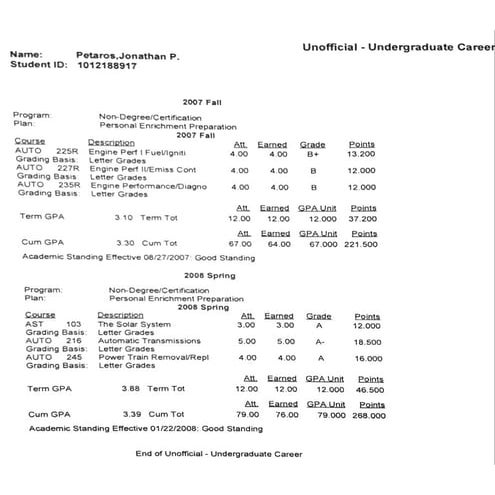 CSN College transcripts 2 | PDF | College Education | Education