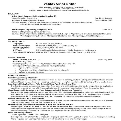 VaibhavArvind_Resume | PDF