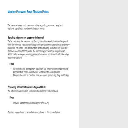 Member PIN User Flow and Redesign | PDF