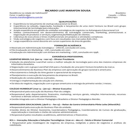 Cv Ricardo Marafon | PDF