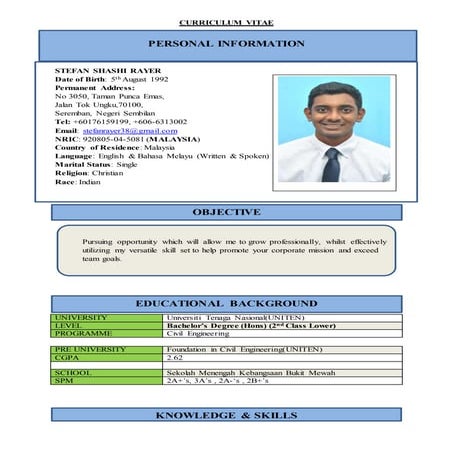Stefan Shashi Rayer CV(Final) | PDF
