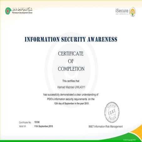 ISATCertificate15106 | PDF
