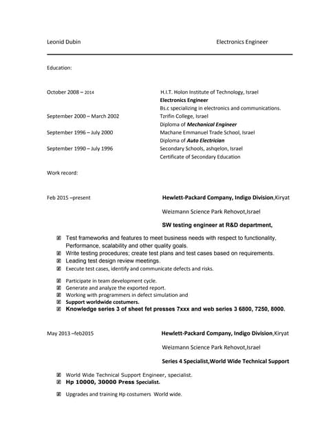 Toni's resume | PDF | Automotive Industry | Industries