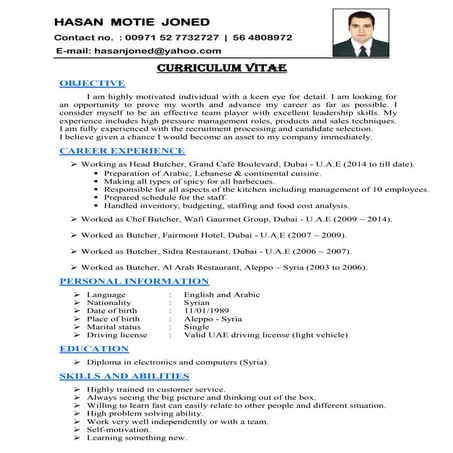 CV - HASAN M MOTIE JONED | PDF
