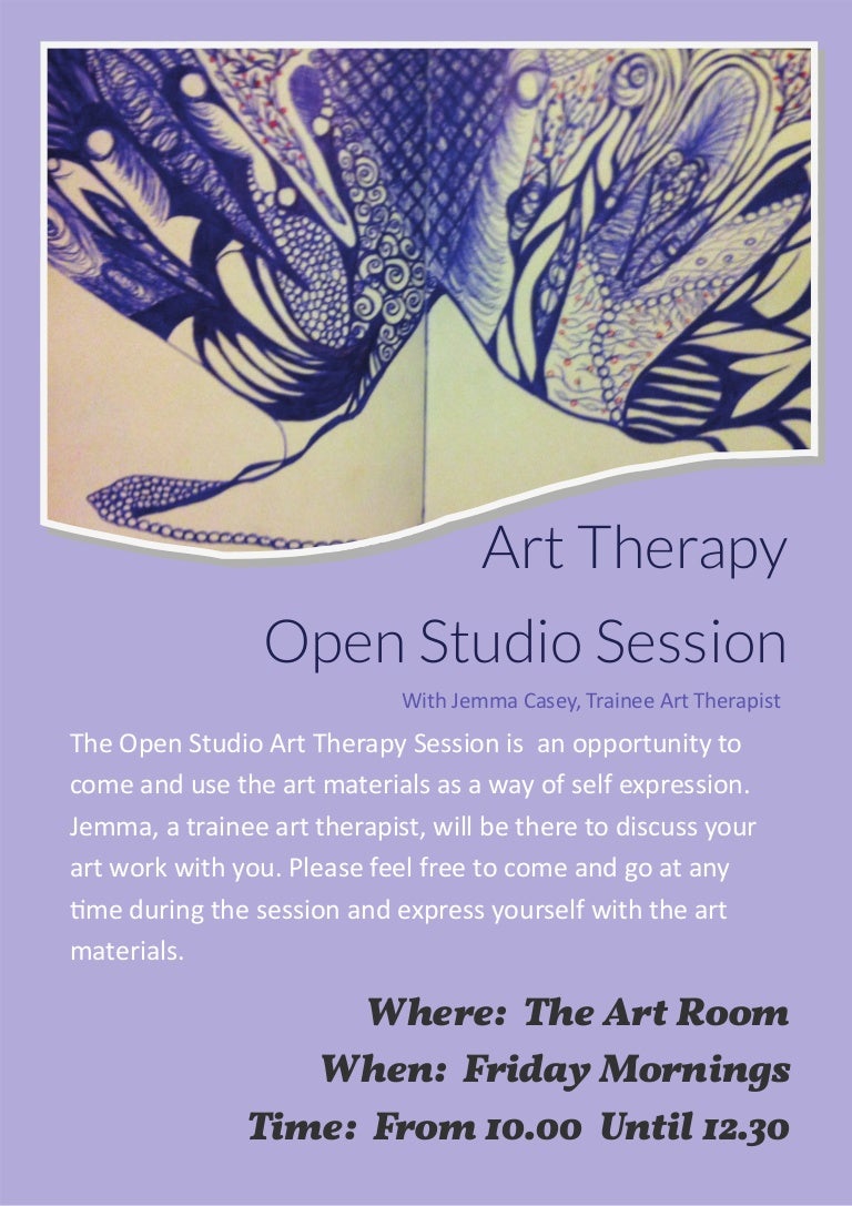 Art Therapy Poster Open Studio LinkedIn