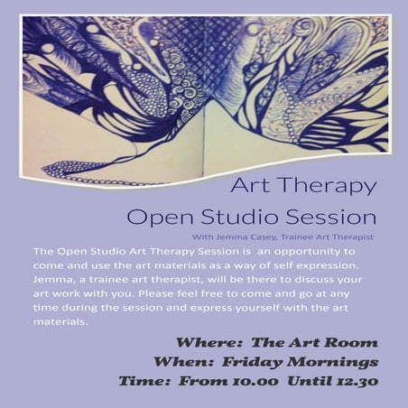 Art Therapy Poster Open Studio LinkedIn | PDF