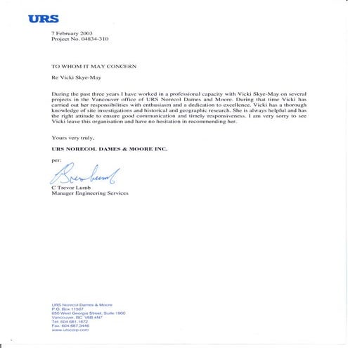 URS - Letter of Recommendation | PDF