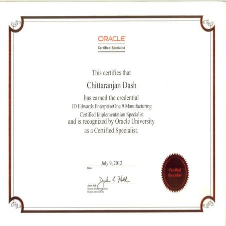 Oracle Certificate | PPT