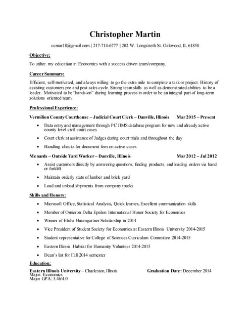 Geralds Resume 1 | DOCX