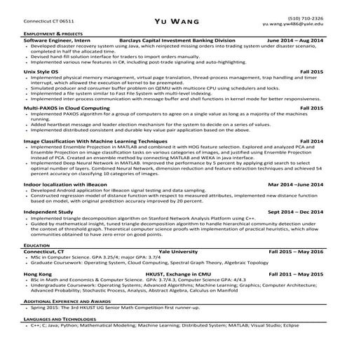 Yu_Wang_Resume | PDF
