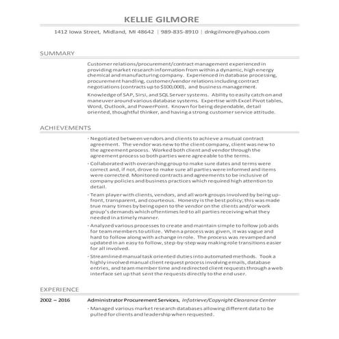 Kellie Gilmore Resume | DOCX