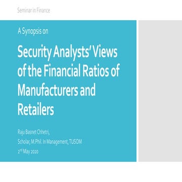 Security Analysts’ Views of the Financial Ratios of Manufacturers and ...