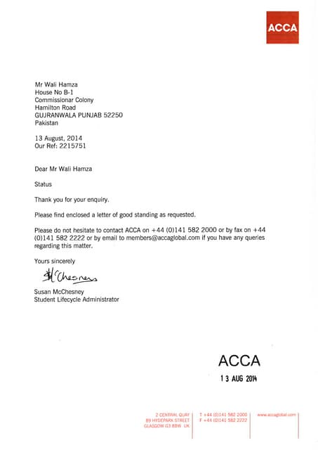 Letter of Good Standing | PDF