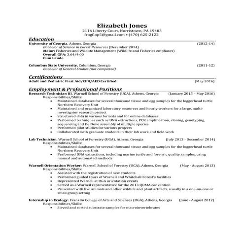 ElizabethJones_Resume2016 | PDF