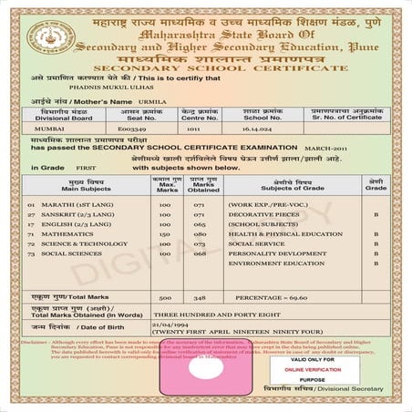 SscCertificate | PDF | Education