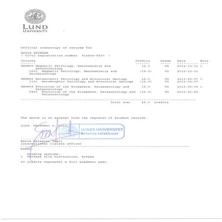 katie Swinden Sweden Transcript | PDF