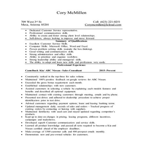 Resume Carrie | DOCX