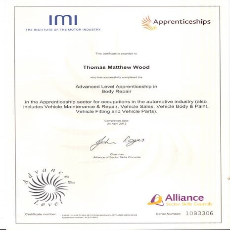 Advanced Apprenticeship Certificate | PDF